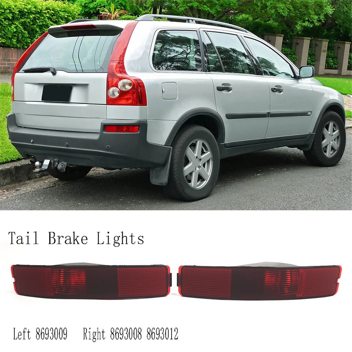 #595E Rear Bumper Lamp Reflector Without Bulb Tail Brake Lights for ...