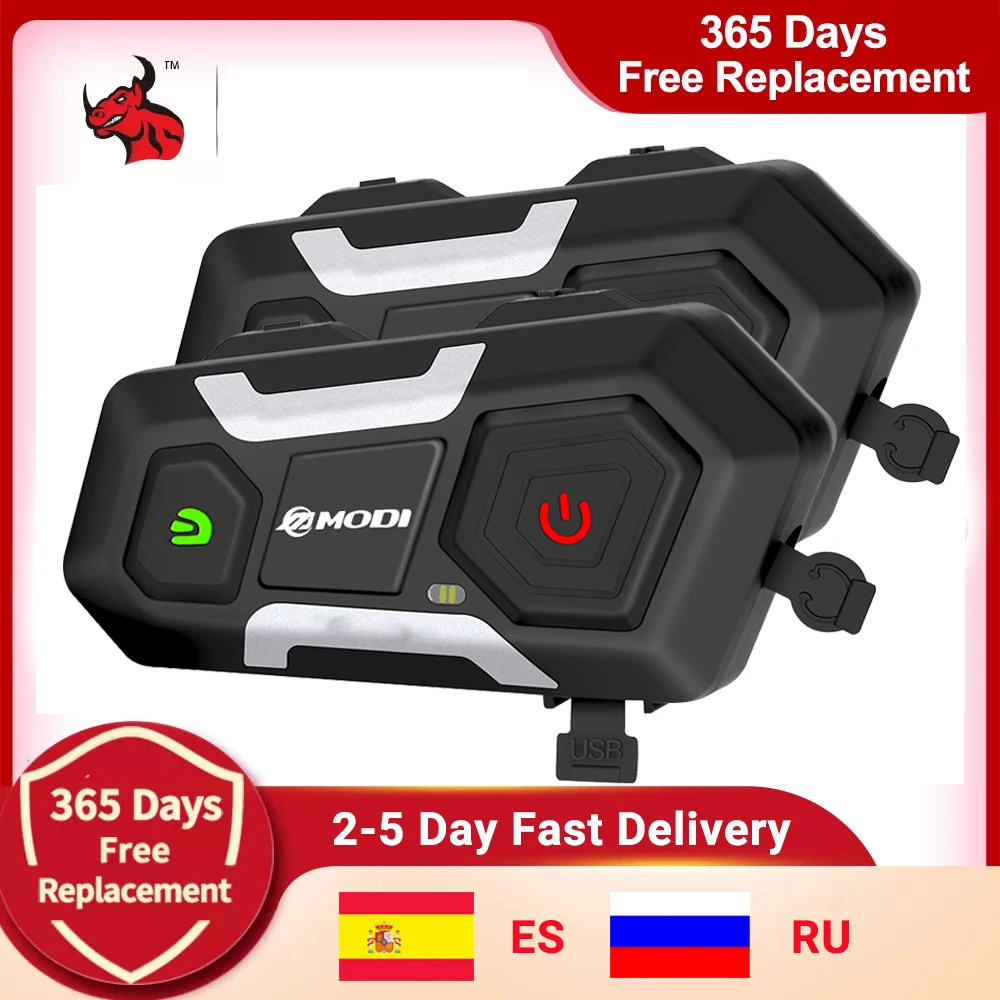 HEROBIKER-Motorcycle-Intercom-Helmet-Headset-Helmet-Waterproof-Speaker ...