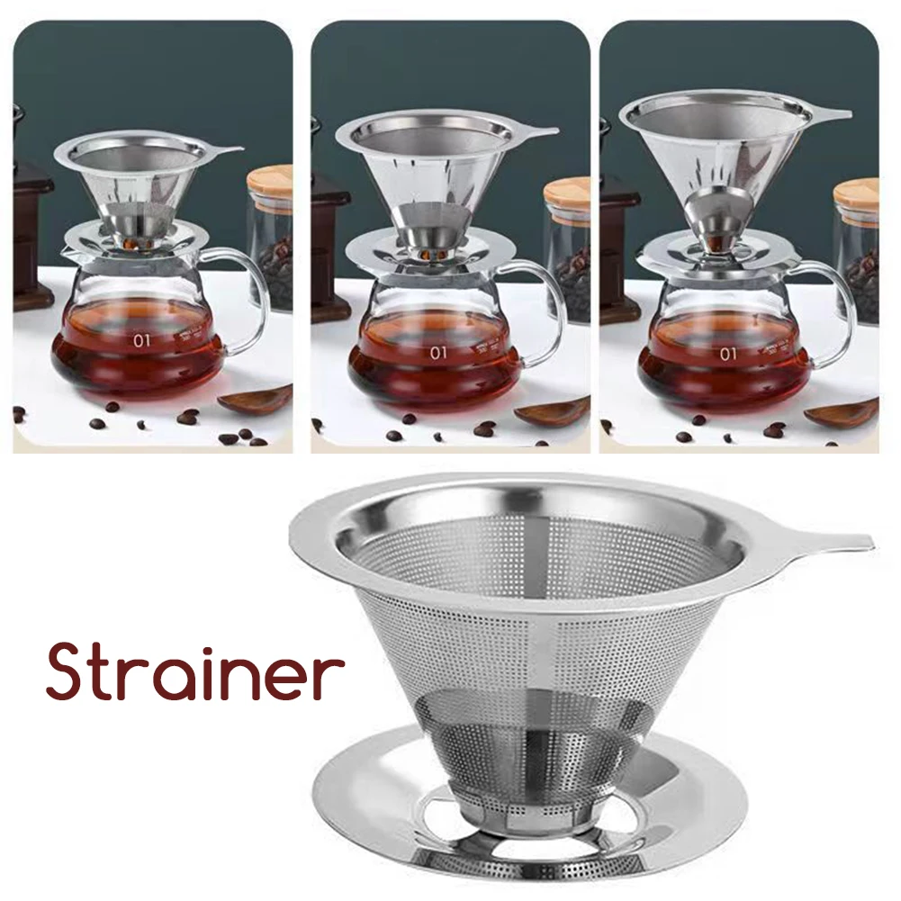 Pour Over Coffee Dripper Slow Drip Paperless Coffee Filter Reusable ...