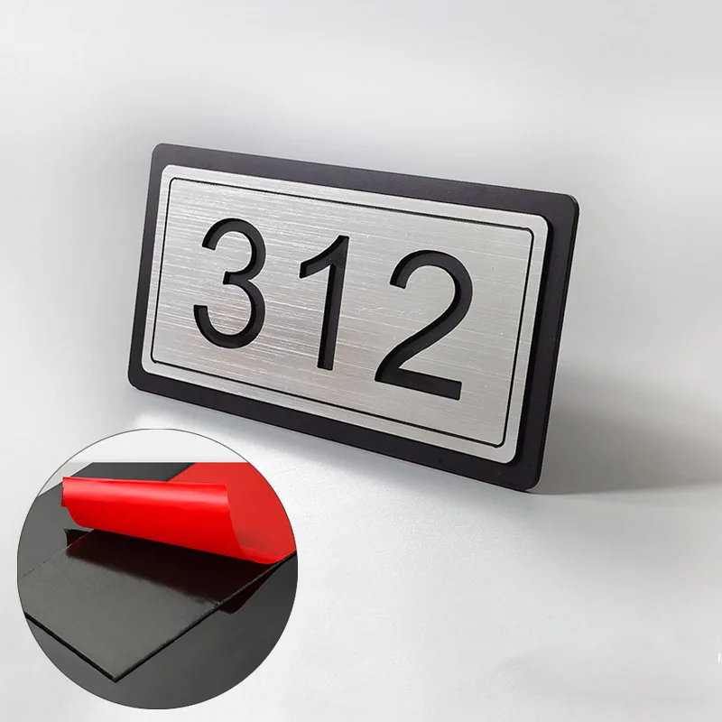 Custom Signs Doorplates Self-adhesive Acrylic House Numbers Address ...