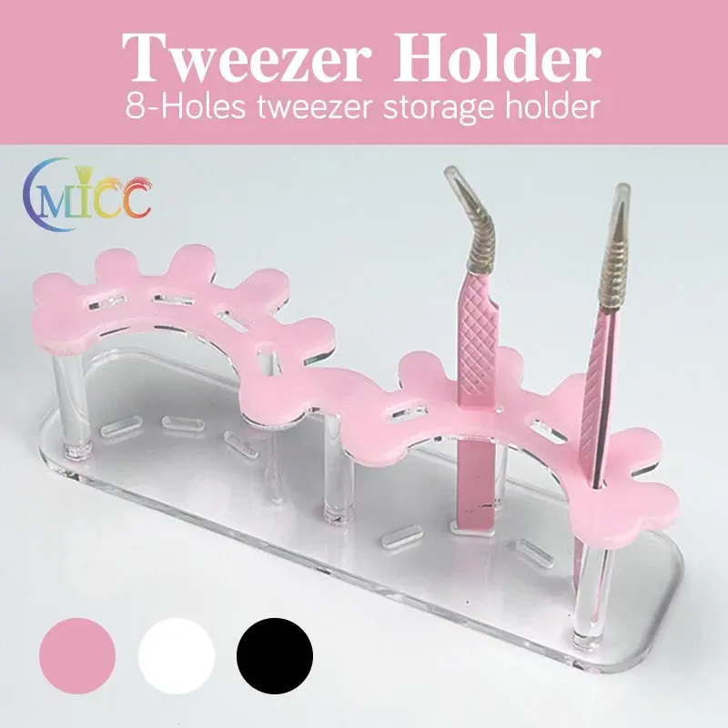 Acrylic Eyelash Tweezers Stand Sheelf Holder Lash Tweezer Storage Box ...