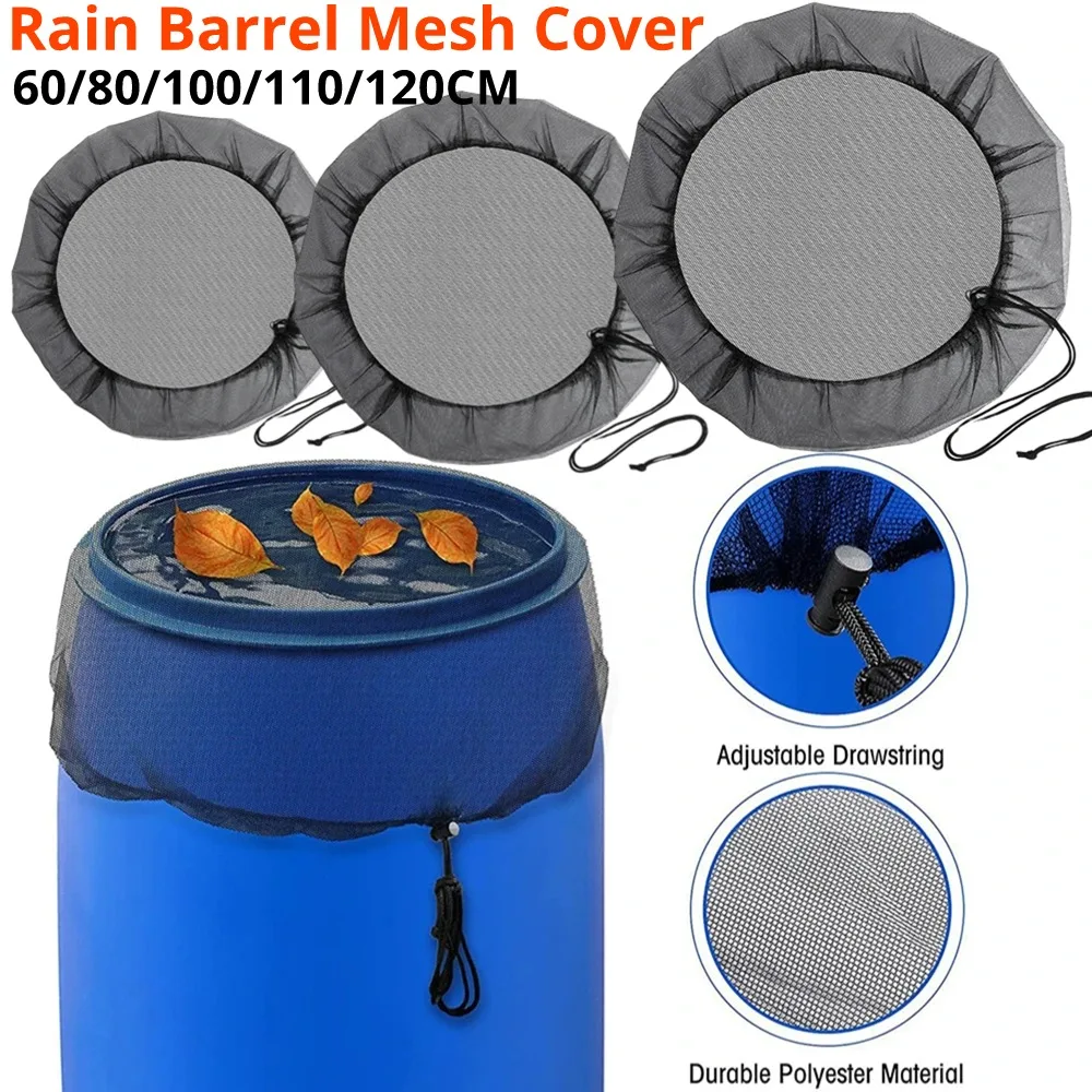 Outdoor Garden Mesh Cover 60-120cm Rain Barrel PE Water Collection ...