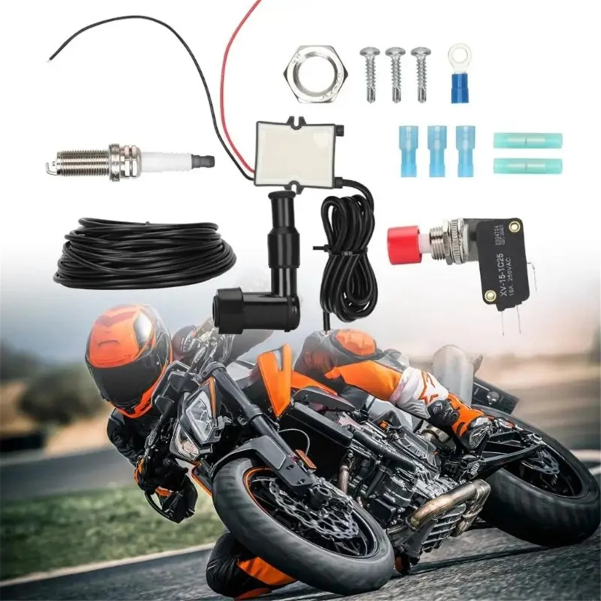 X59A_Single Flamethrower Exhaust Flame Kit for Car Motorcycle BFTKAFK ...