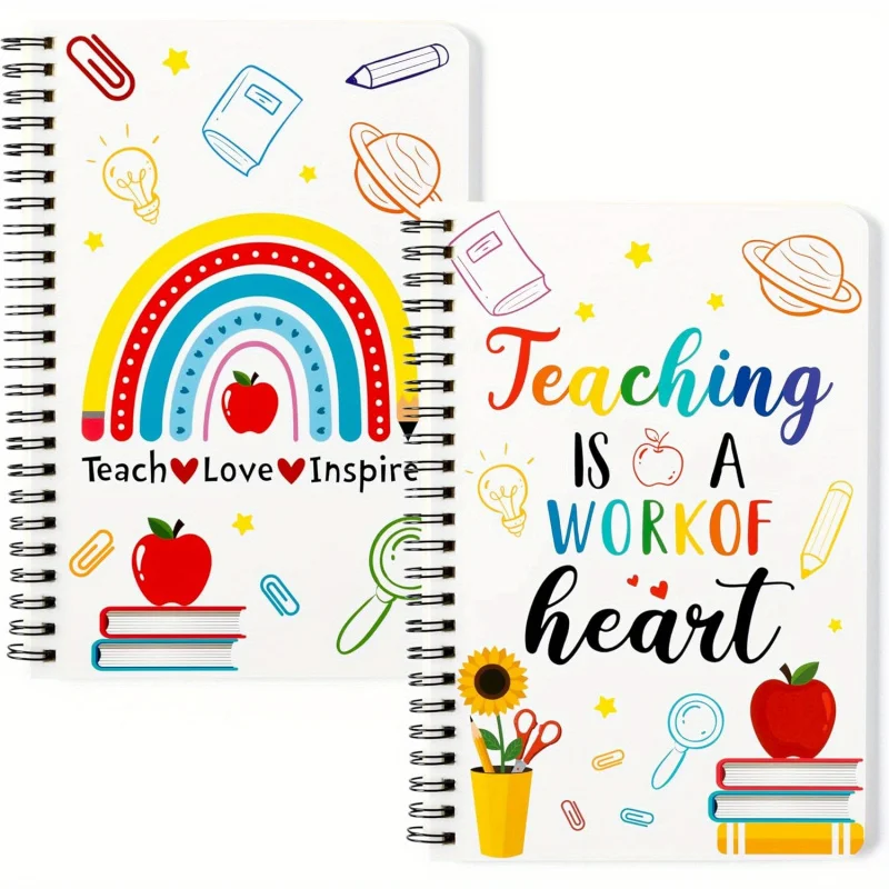 2 A5 Teacher Spiral Notebooks, Teacher Appreciation Notebooks ...