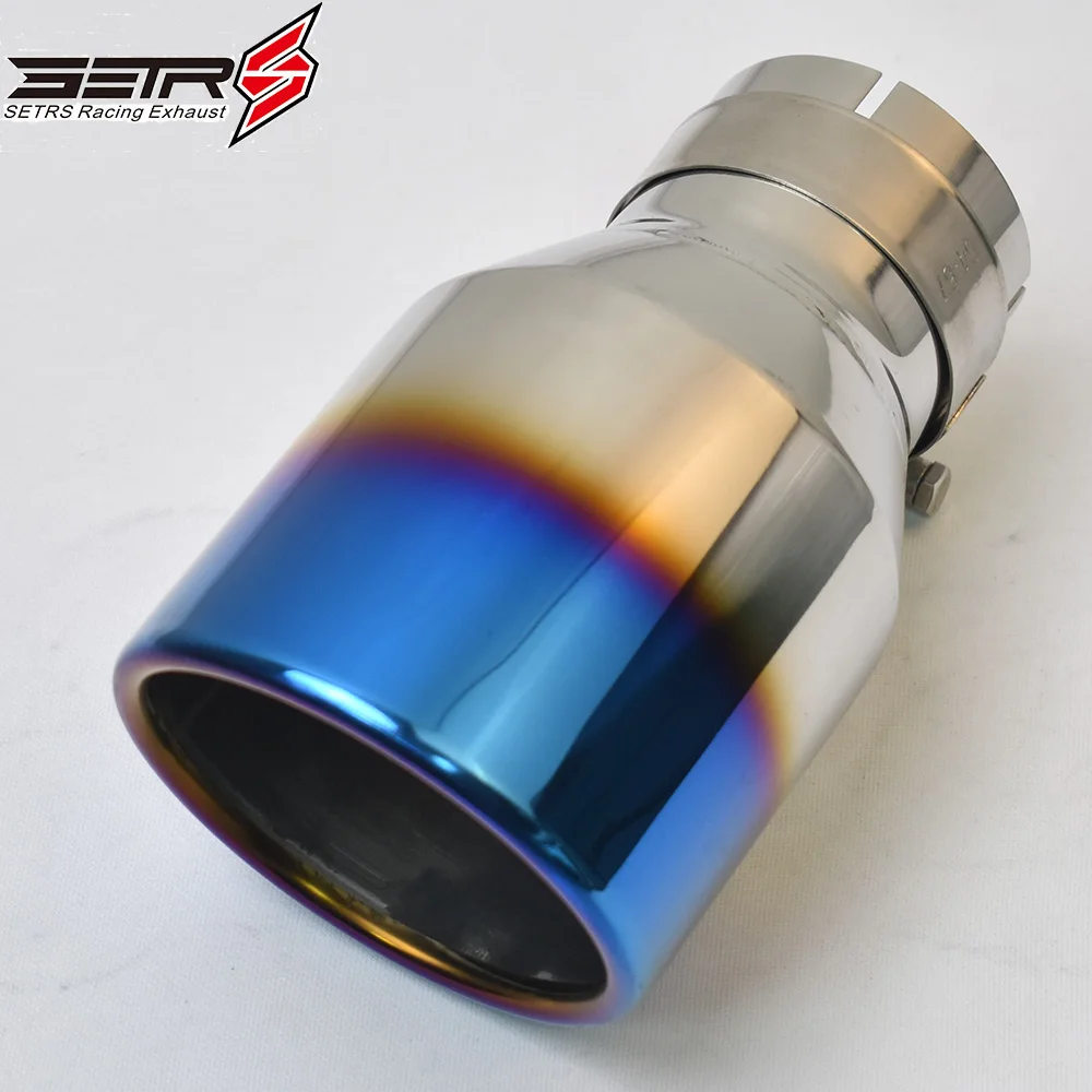 1-Pc-Car-Stainless-Steel-Burnt-Blue-Universal-Exhaust-System-Slashed ...