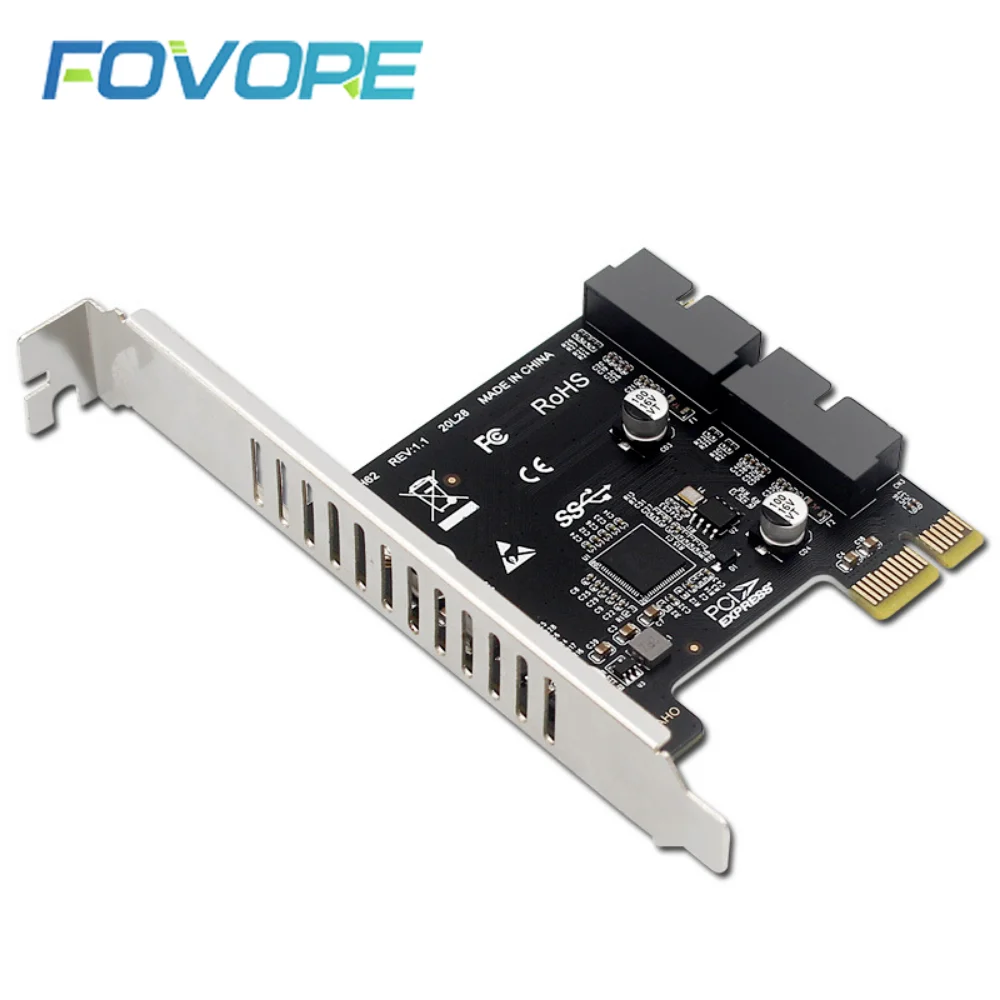 PCI-E-1X-USB-Adapter-PCI-E-Express-USB3-0-Front-GENL-Expansion-Card ...
