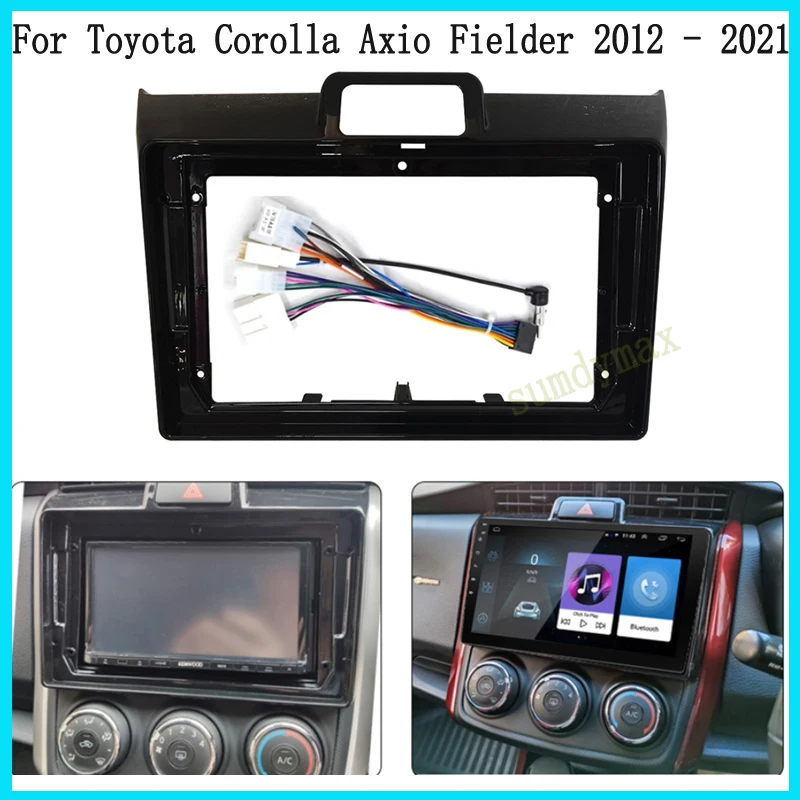 9inch-2-Din-Car-Radio-Fascia-Frame-For-TOYOTA-COROLLA-AXIO-FIELDER-2015 ...