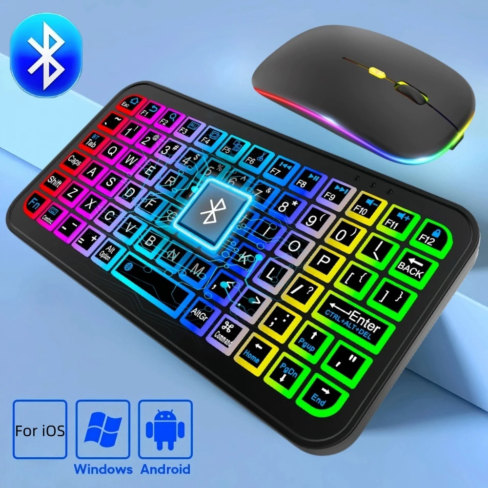 Bluetooth-Wireless-Keyboard-For-Tablet-Phone-iPad-Keyboard-With-Backlit ...