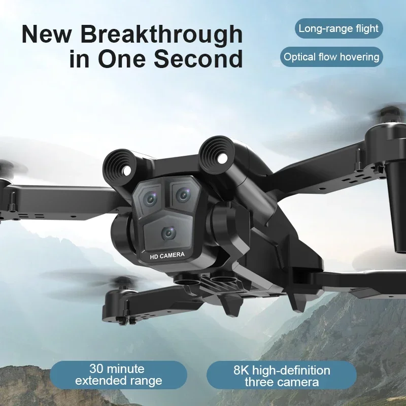 Dobr-vel-RC-Quadcopter-com-c-mera-tripla-HD-Fotografia-a-rea-4K-5G-WiFi ...
