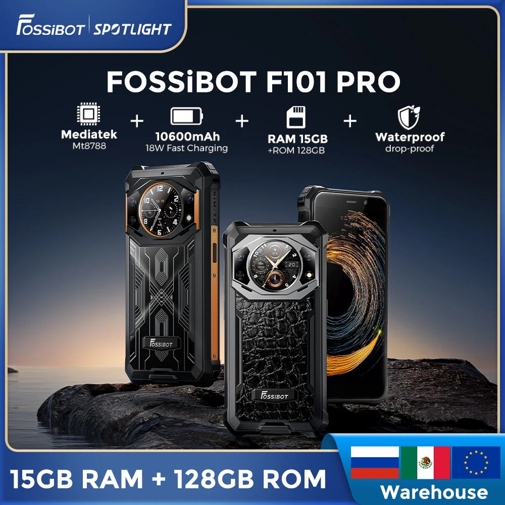 World-Premiere-Fossibot-F101-Pro-Rugged-Smartphone-10600mAh-IP68-15GB-128GB-Waterproof-Global ...