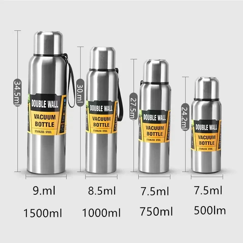 Large-Capacity-1-Litre-flask-Stainless-Steel-Flask-Thermos-With-Rope ...