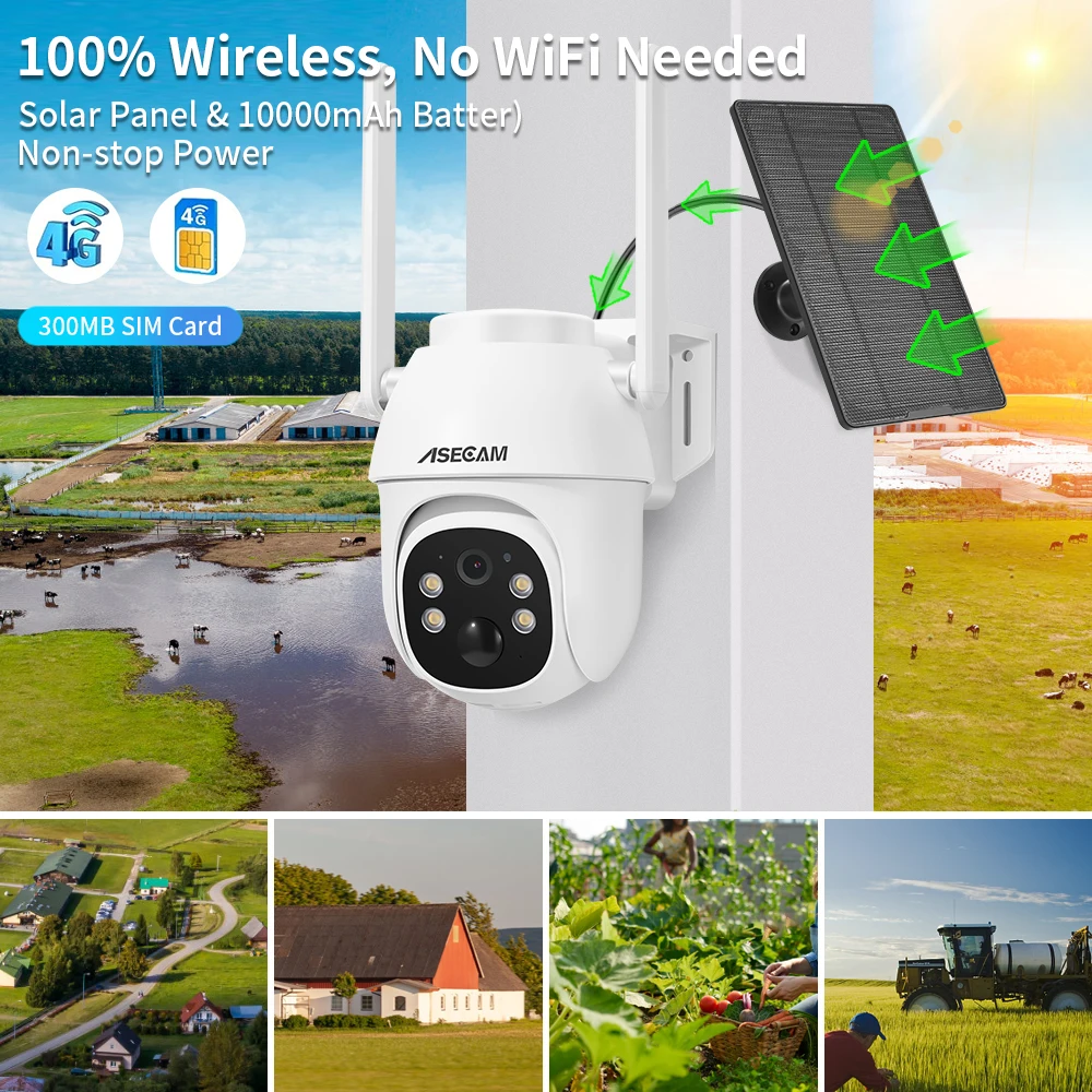 5MP Solar Camera | Wireless Video Surveillance With 4G Sim Card ...