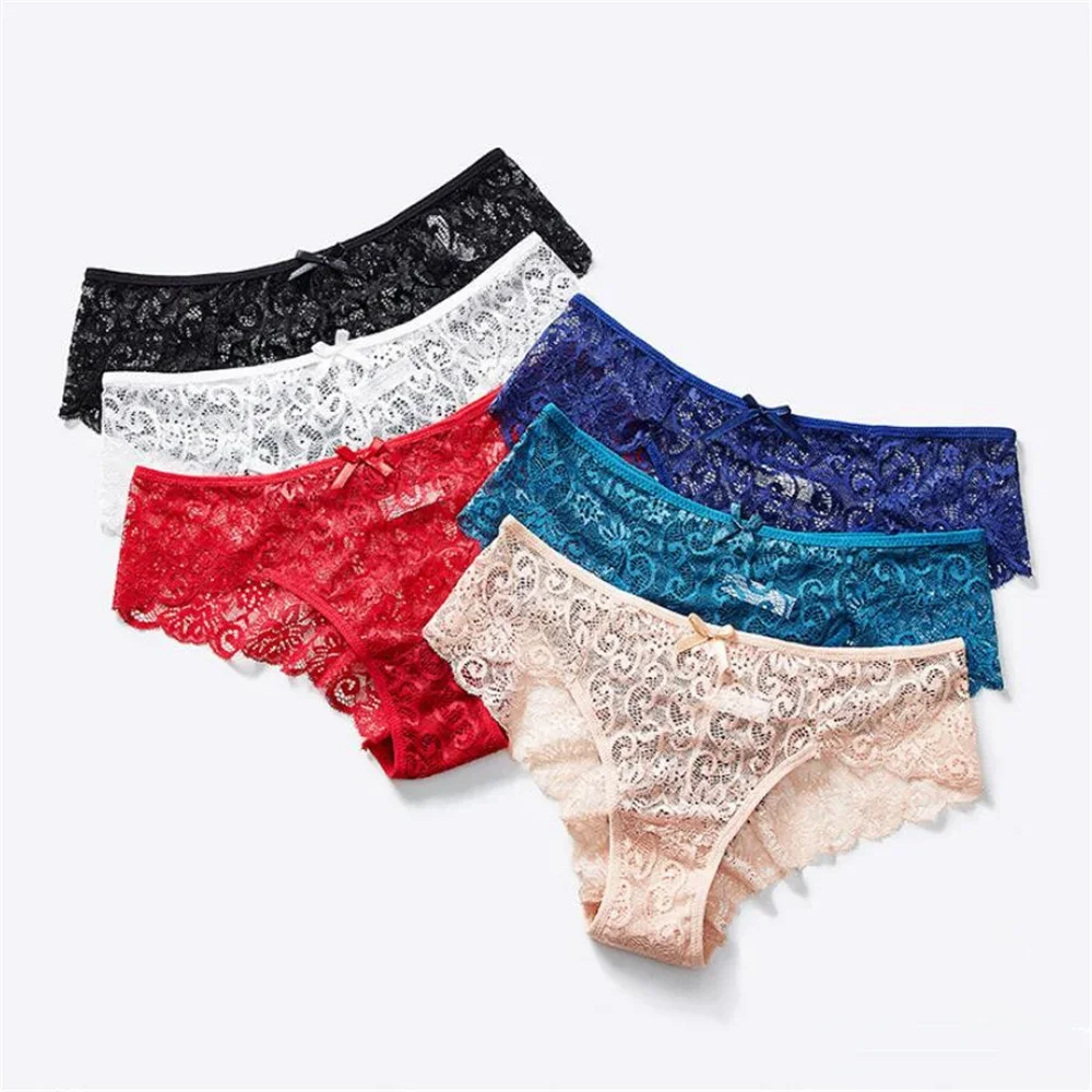 3-Pcs-Pack-Sexy-Lace-Women-s-Panties-Mid-waist-Translucent-Semi-package ...
