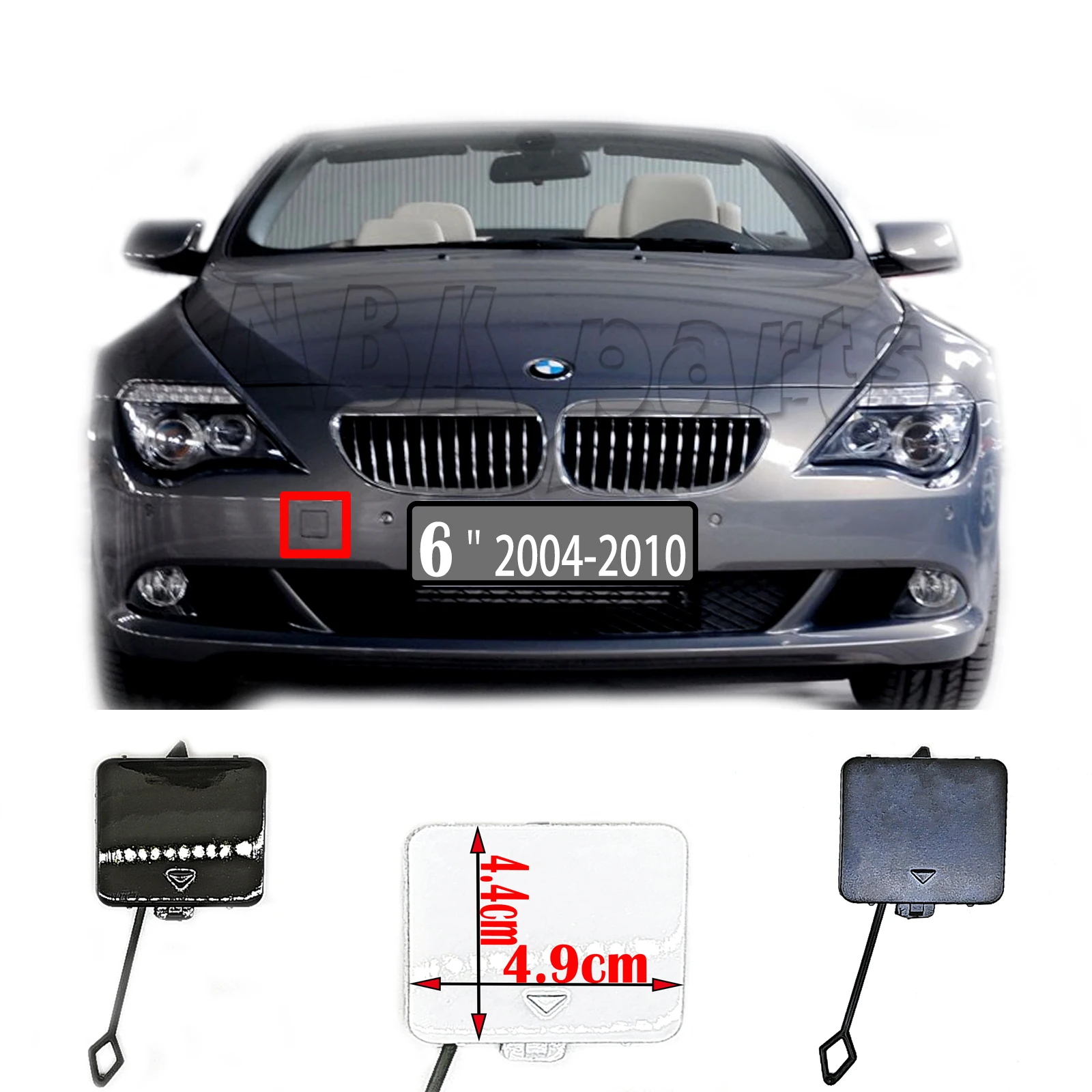 Fit-2004-2010-BMW-6-series-E63-E64-630i-635d-645Ci-650i-Front-Tow-Cover ...