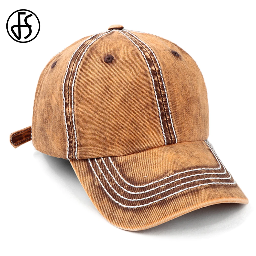 FS-Vintage-Green-Brown-Baseball-Cap-For-Men-High-Quality-Denim-Women ...