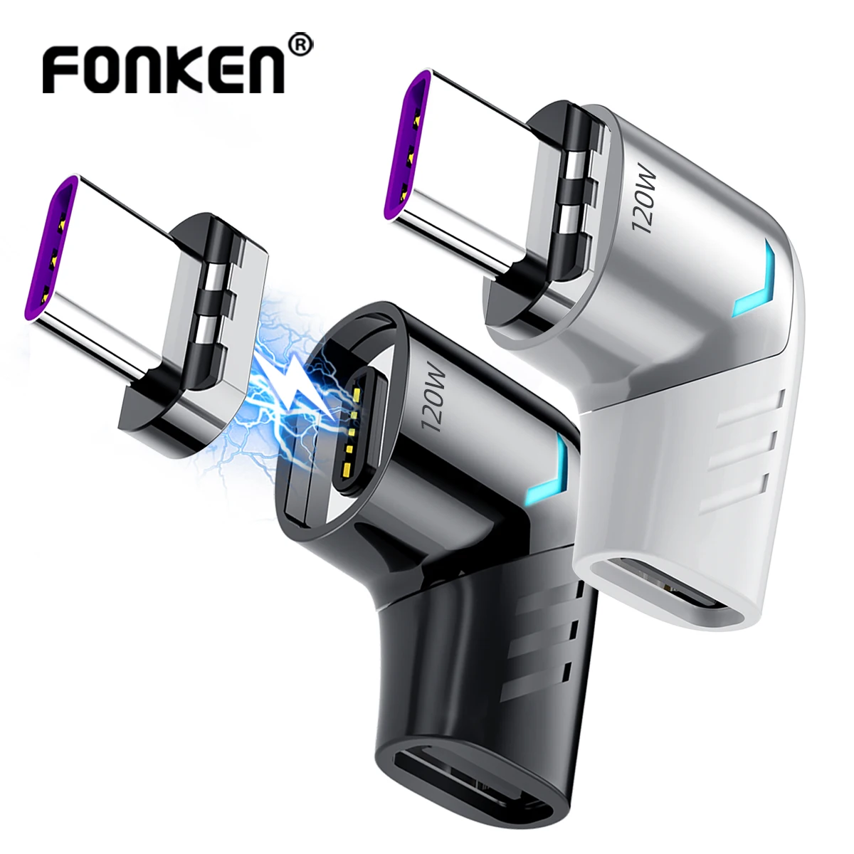 Fonken 120w Usb Type C Magnetic Cable Adapter Cable Converter For Ipad ...