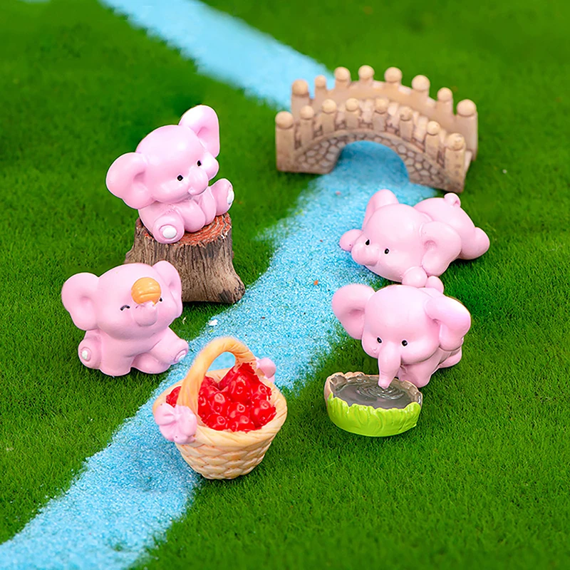 Mini-Pink-Elephant-Ornaments-Cute-Animal-Figurines-For-DIY-Micro ...
