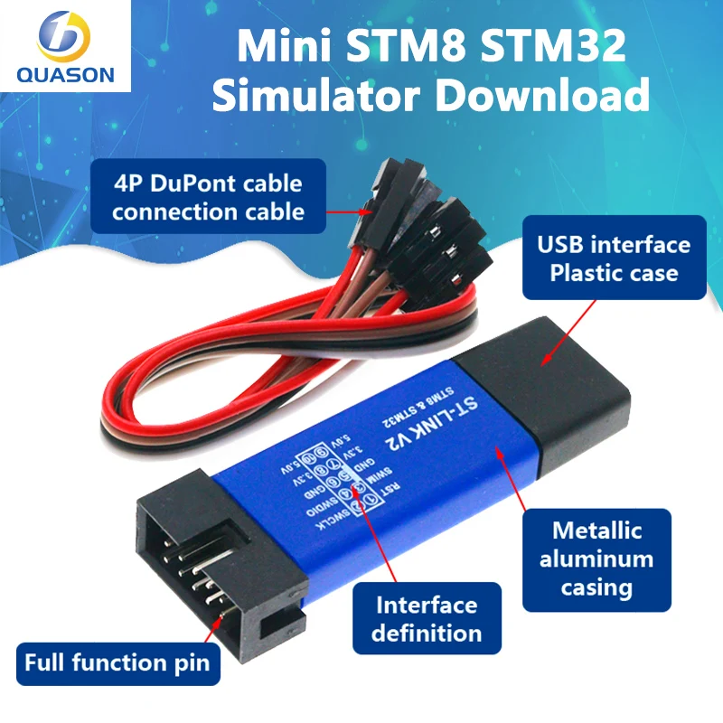 1PCS-ST-LINK-Stlink-ST-Link-V2-Mini-STM8-STM32-Simulator-Download ...
