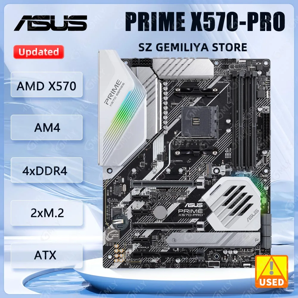ASUS PRIME X570-PRO Motherboard AMD X570 AM4 DDR4 128GB M.2 support ...