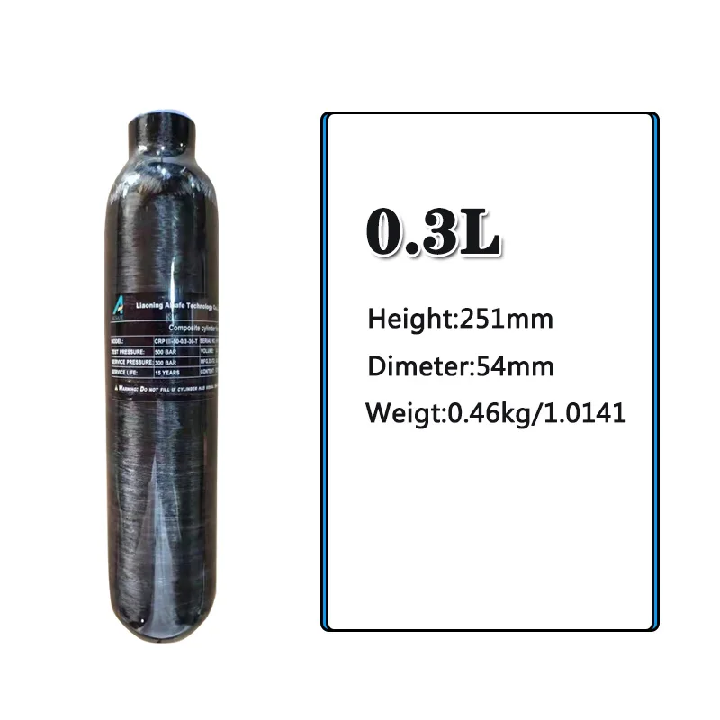30Mpa-4500Psi-0-3L-300cc-Carbon-Fiber-Cylinder-HPA-Tank-r-Daystate-and ...
