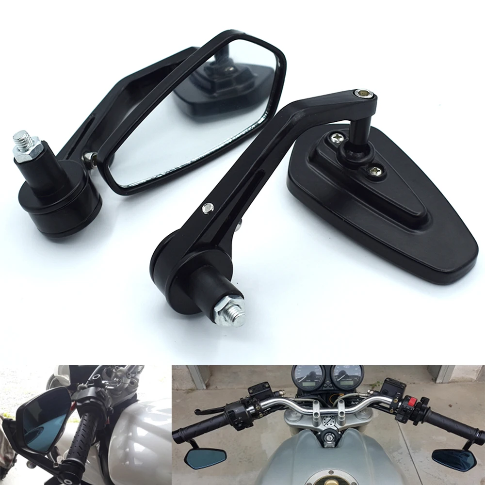 Universal-7-8-22mm-Motorcycle-Rearview-Mirrors-Handlebar-End-Mirrors ...