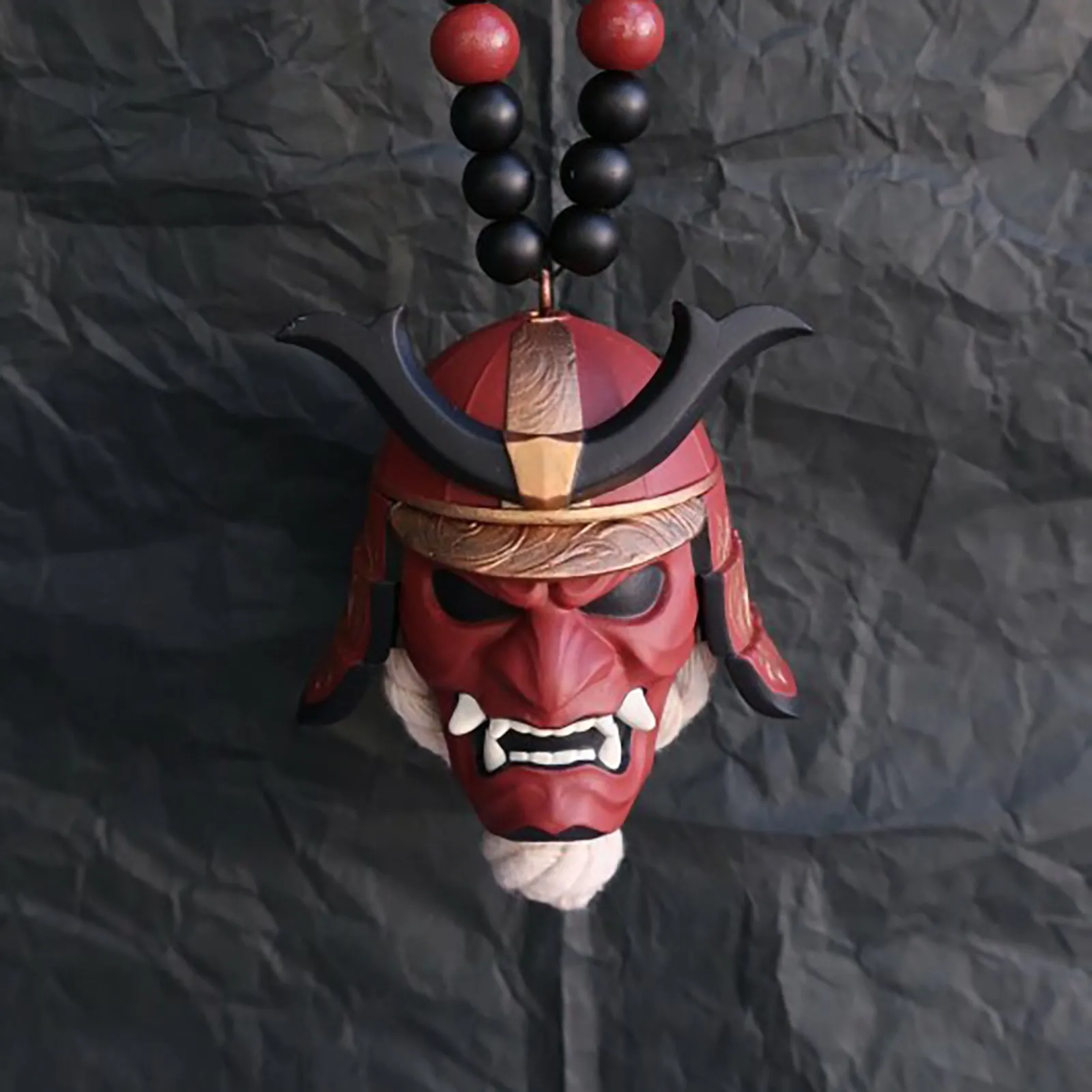 Samurai-Kabuto-Helmet-Hannya-Japanese-Oni-Car-Rear-View-Mirror-Charm-Car-accessories-Rear-View ...