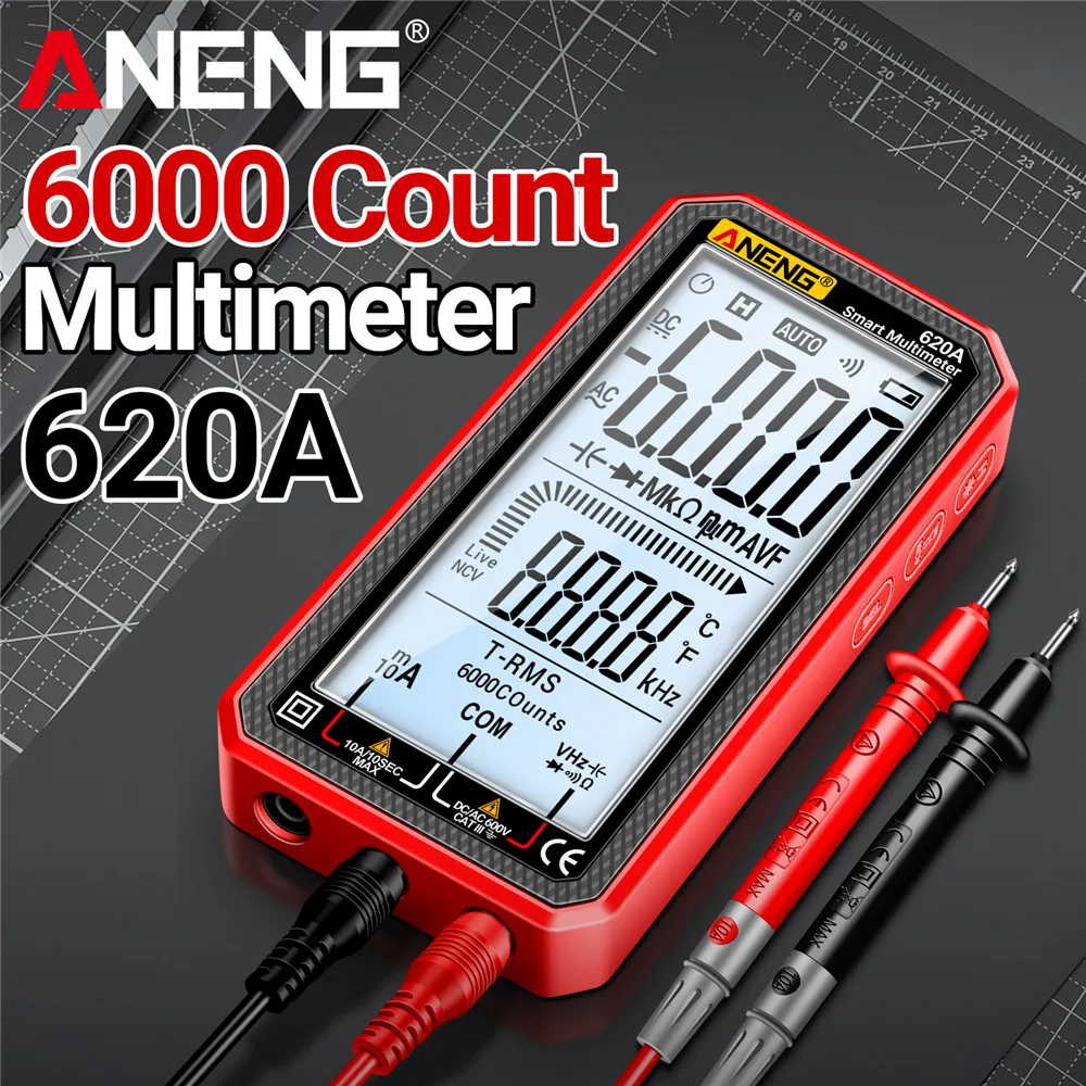 ANENG-620A-Digital-Smart-Multimeter-Transistor-Testers-6000-Counts-True ...