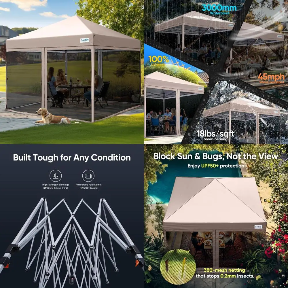 Portable Outdoor Screen House Shelter with Mosquito Netting, Easy Setup ...