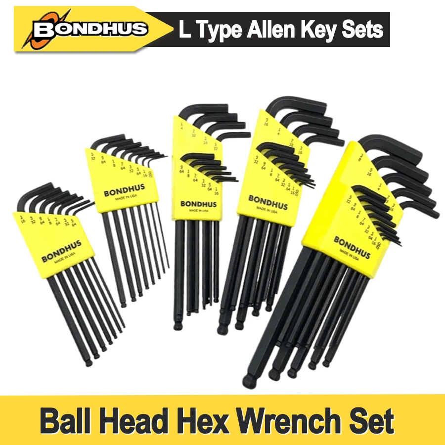 Bondhus-Inch-Ball-Head-Hex-Wrench-Set-L-Type-Allen-Key-Sets-Screwdriver ...