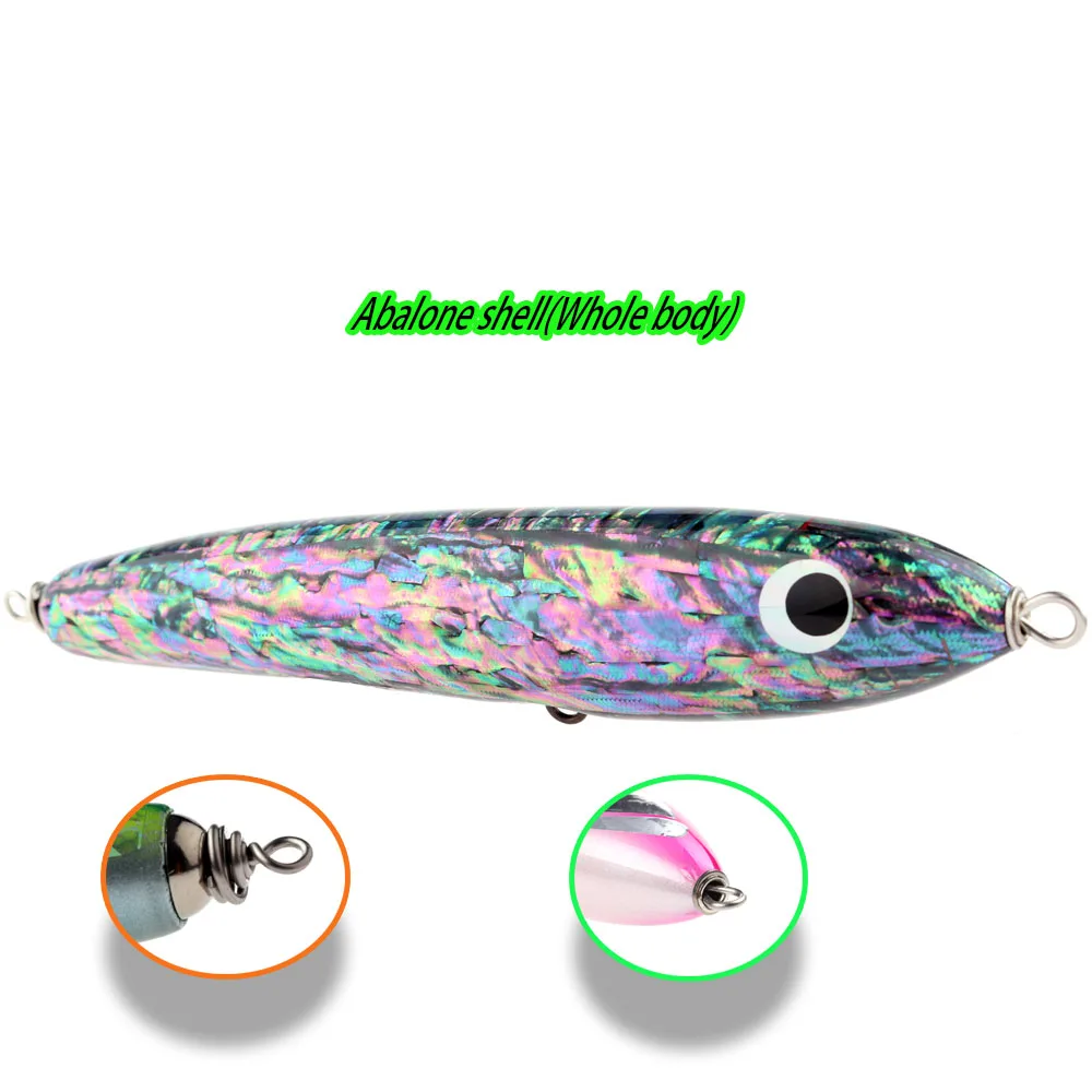 Wooden-Fishing-Lure-Wood-Popper-Carpenter-Skipjack-Stick-Bait-Casting ...