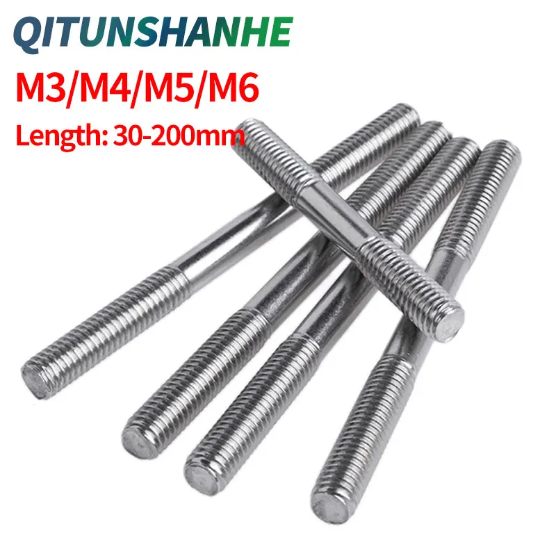 M3-M4-M5-M6-M8-M10-304-Stainless-Steel-Double-ended-Threaded-Rod-Stud ...