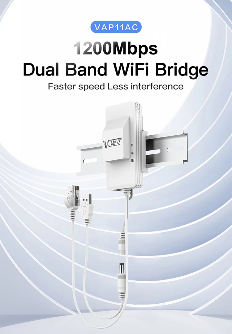 Vonets Dual Band 2.4g+5g Wifi Bridge Router Wireless Repeater Hotspot ...