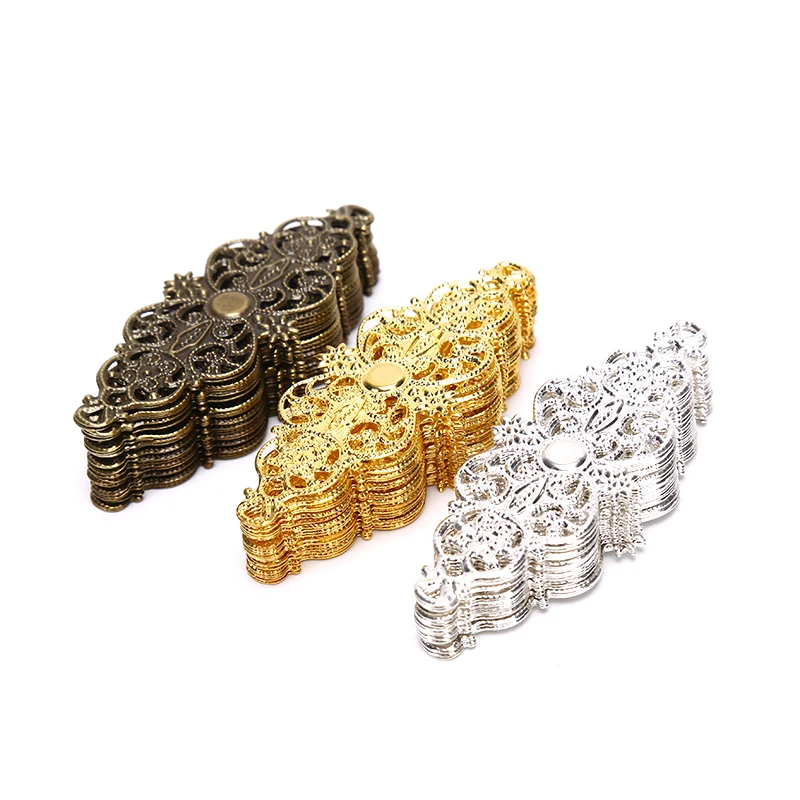 Colgantes-de-20-piezas-de-filigrana-envolturas-de-flores-conectores-de ...