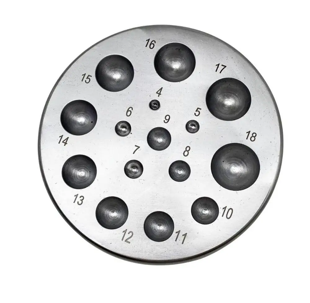 15PCS Punches Set Dapping Block for Metal Forming Doming Jewelry ...