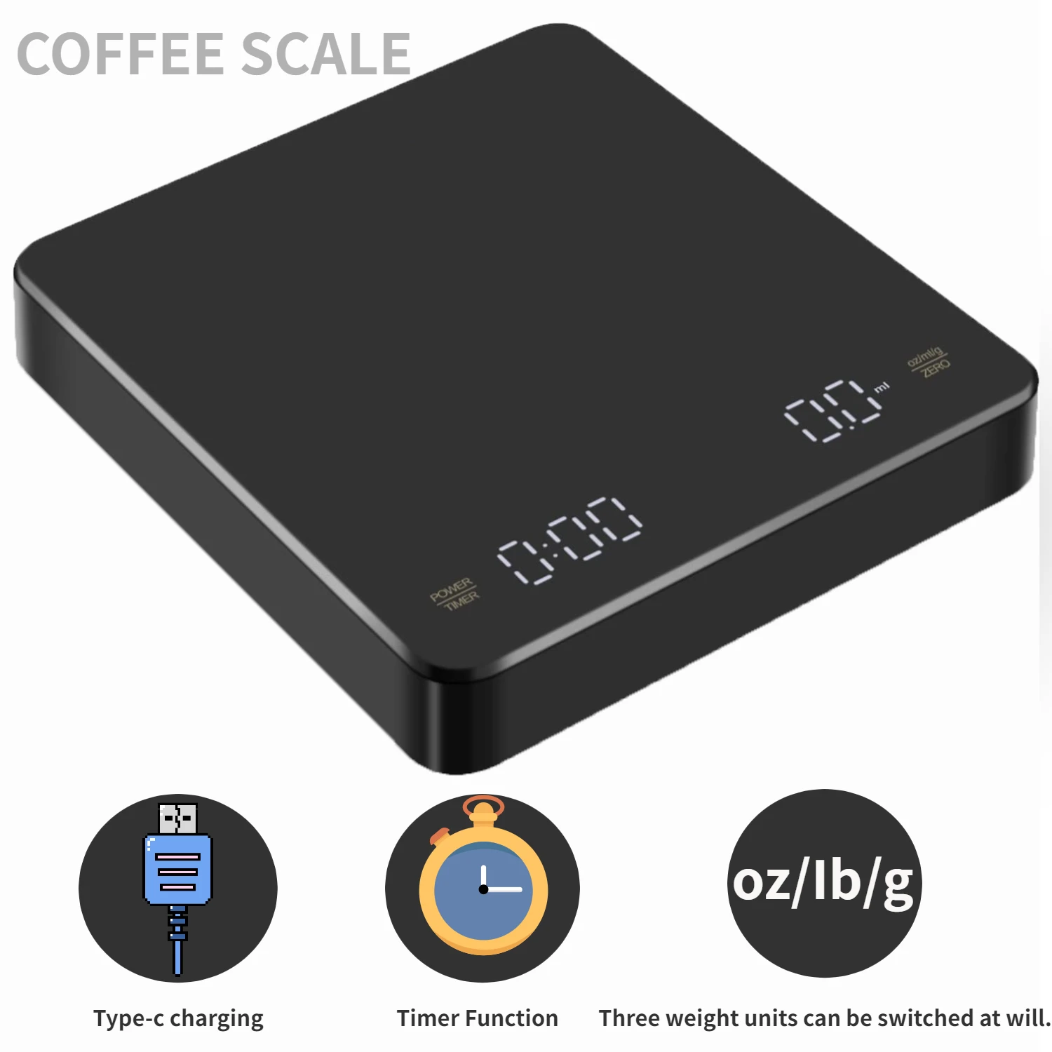 Built-in Battery Charging Electronic Scale Built-in Auto Timer Pour ...