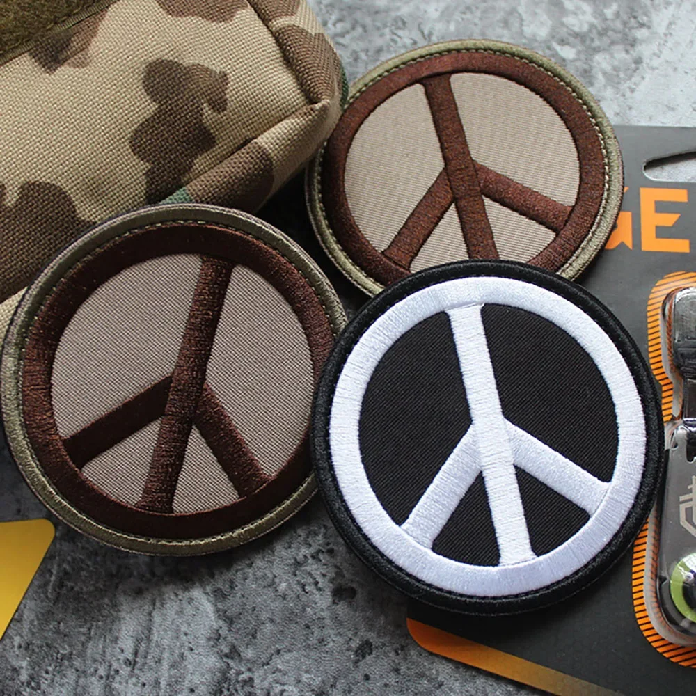 Anti War Morale Badges on Backpack Decorative Sticker Peace Sign ...