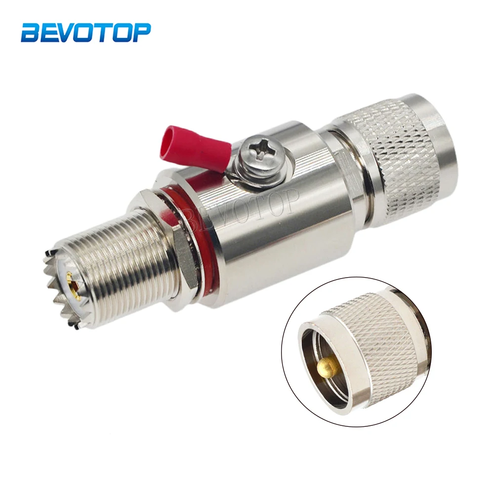 1Pcs-PL259-UHF-Male-to-SO239-UHF-Female-DC-3GHz-50ohm-Coaxial-Lightning ...