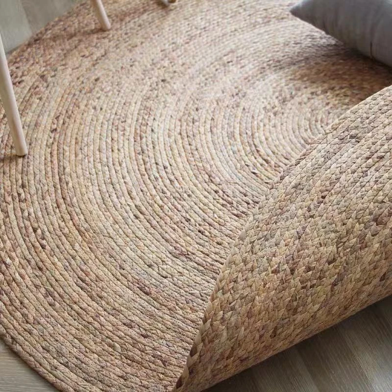 100-Straw-Round-Carpets-Rugs-for-Living-Room-Bedroom-Bulrush-Natural ...
