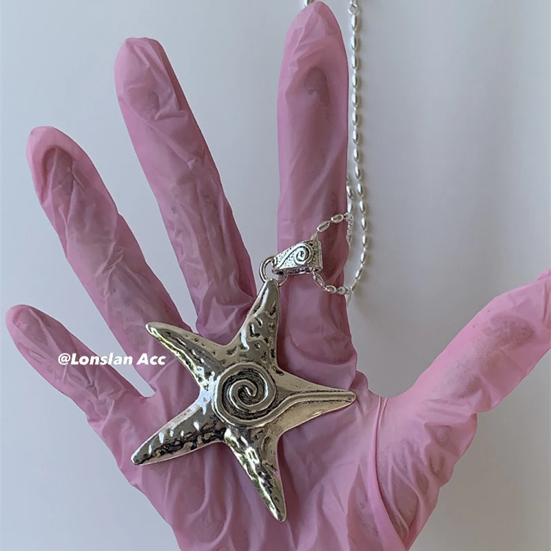 Hip-Hop-Punk-Trend-Starfish-Pentagram-Pendant-Choker-Clavicle-Cool-Necklace-For-Women-Men-Girls ...