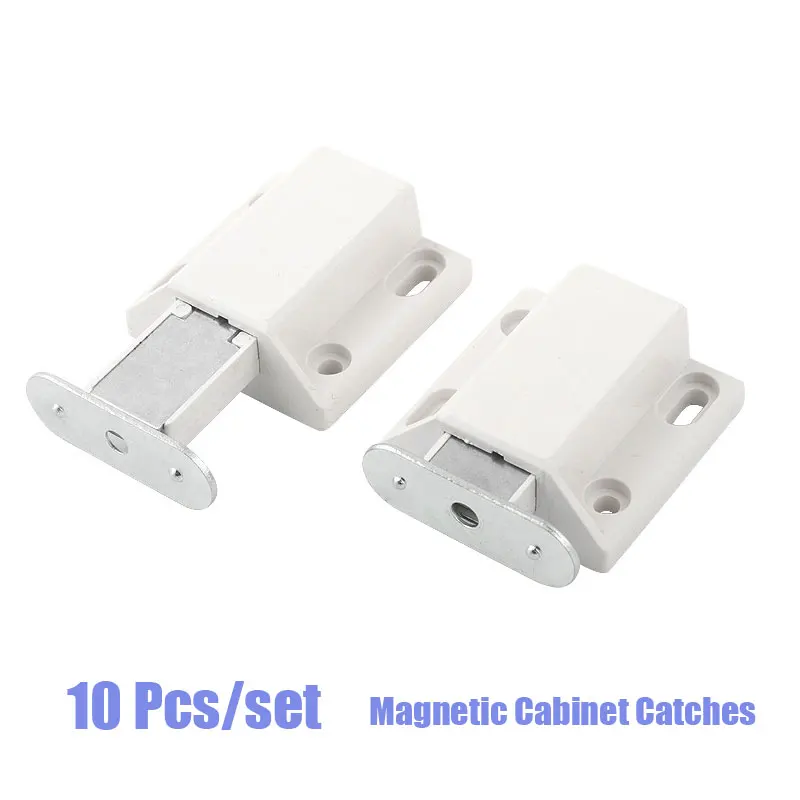 10 Pcs Magnet Latch Lock Set For Kitchen Wooden Door Magnetic Cabinet ...