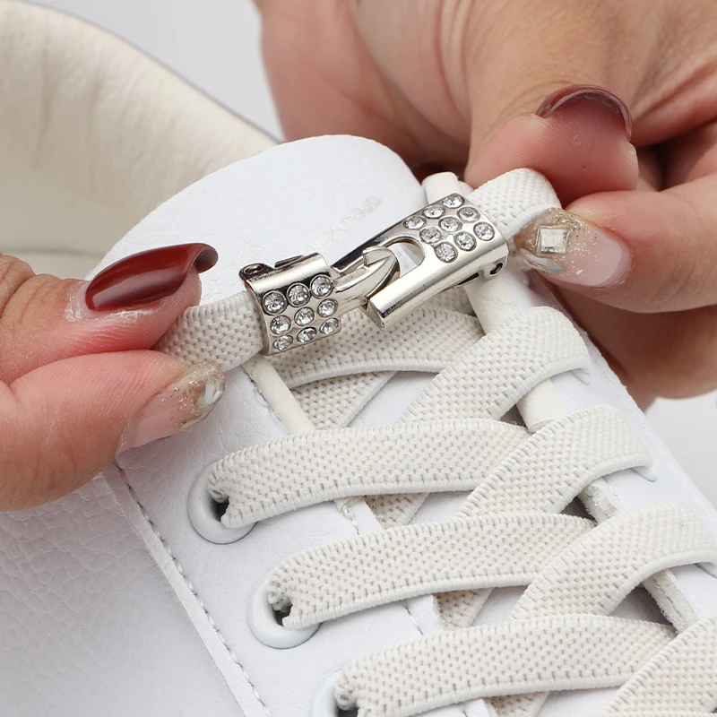 Diamond-Cross-Locks-Shoelaces-para-Sneakers-No-Tie-Elastic-Shoe-Laces ...