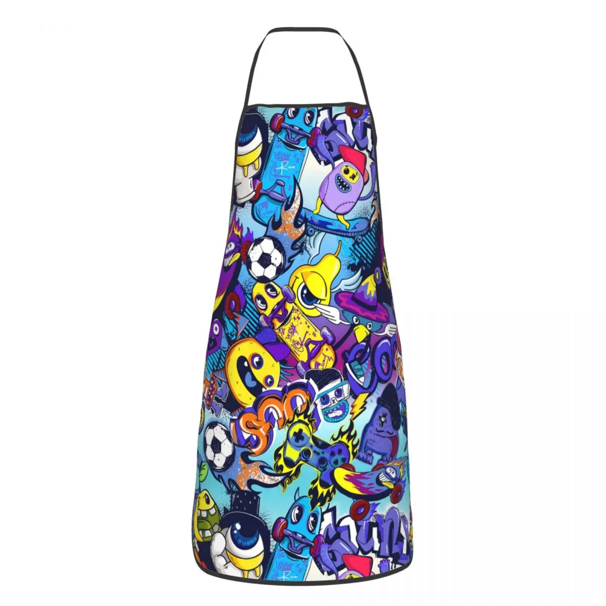 Custom-Bib-Comics-Monsters-Aprons-for-Men-Women-Unisex-Adult-Chef ...
