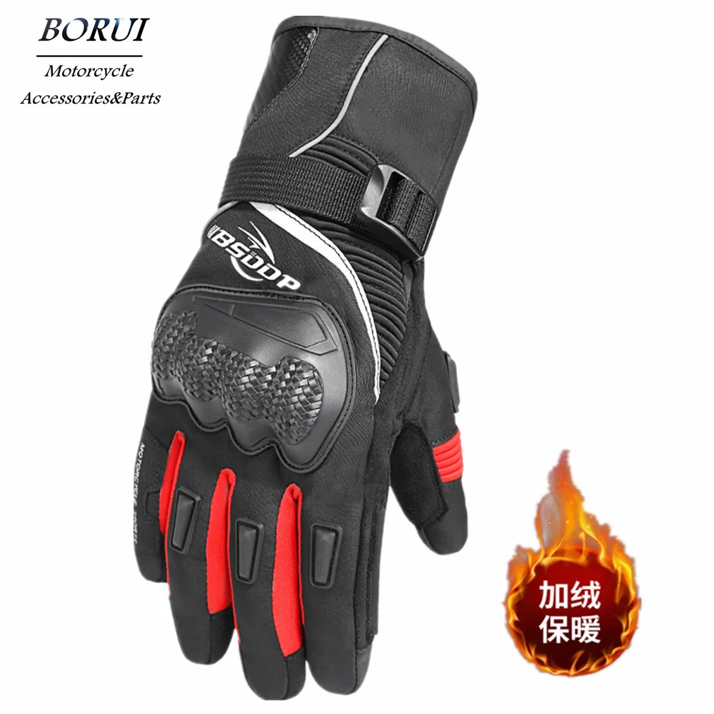 Winter Gloves Full Finger Breathable Racing Plush Warm Outdoor Sports ...