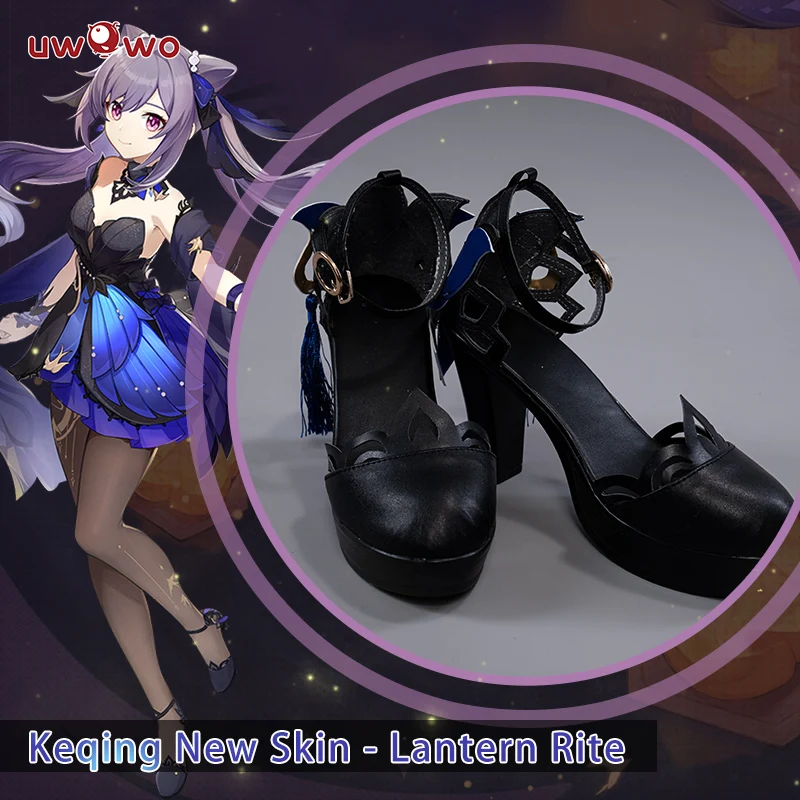UWOWO-Genshin-Impact-Keqing-Cosplay-Shoes-New-Skin-Uniform-Lantern-Rite ...