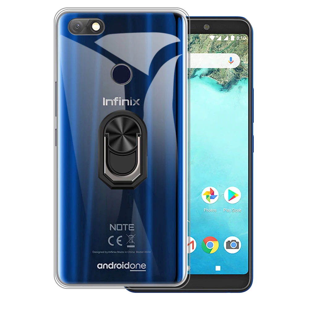 Luxury-Shockproof-Ring-Holder-For-Infinix-Note-5-X604-Case-Soft ...