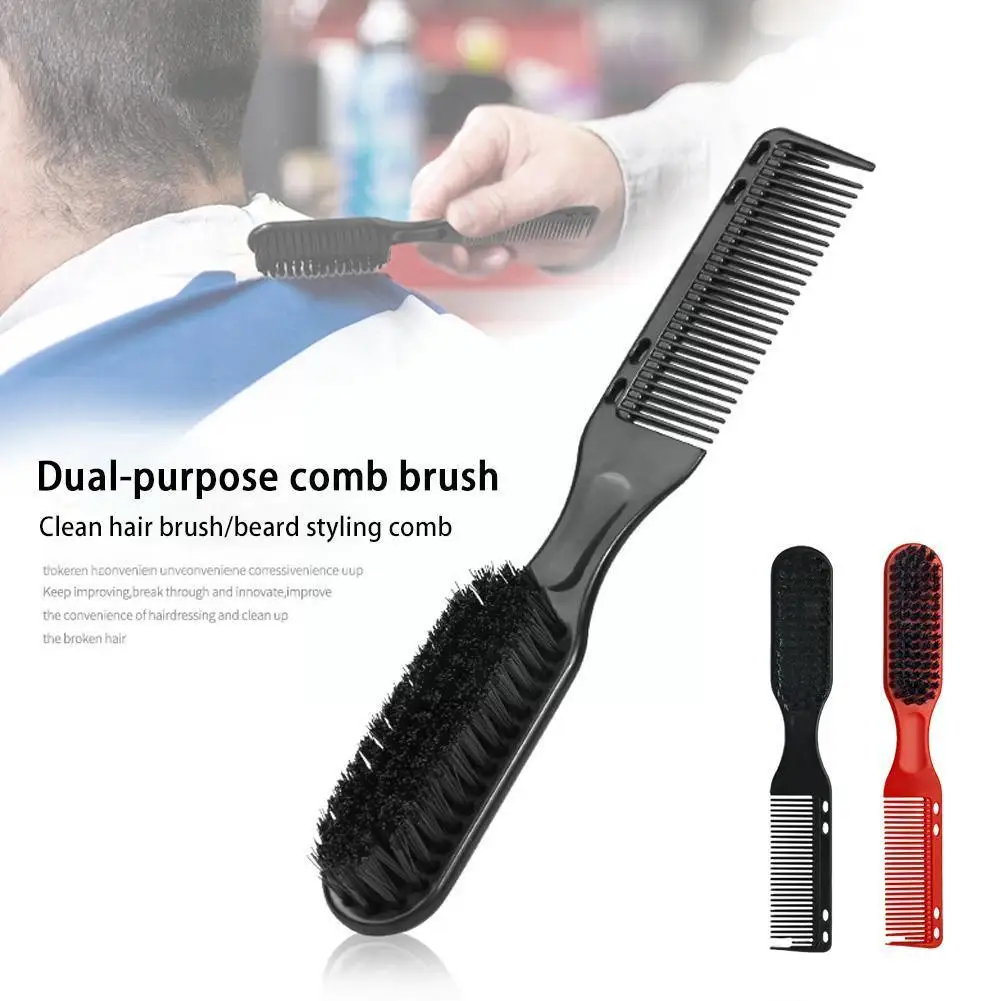 Double sided Comb Brush Black Small Beard Styling Brush Shave Cleaning ...