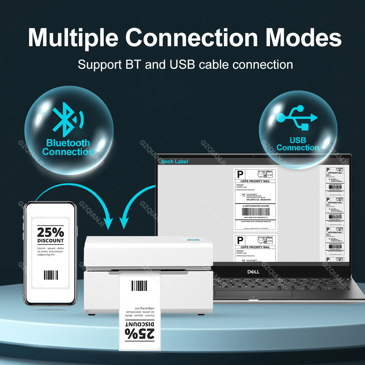 Barcode Sticker Printers Label Printer Thermal Bluetooth Printer Pc ...