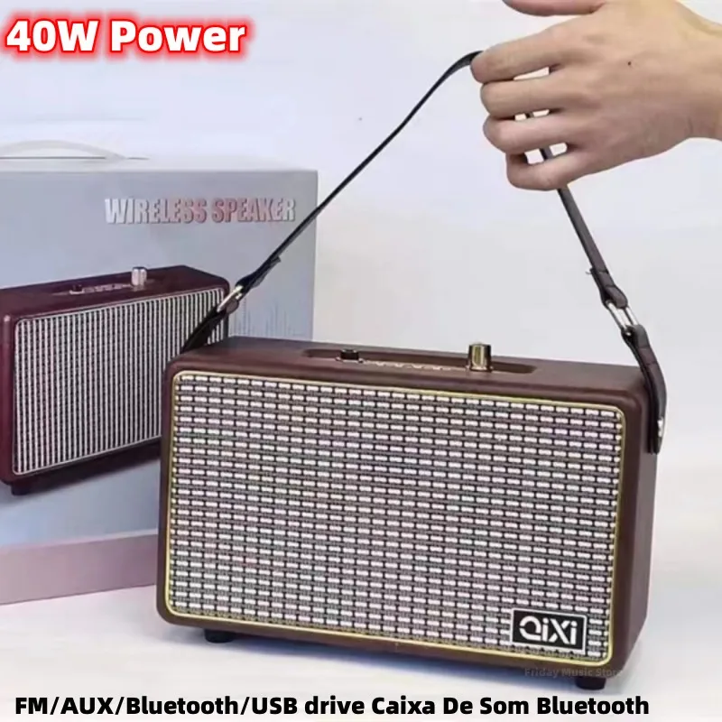 40W-Power-Retro-Bluetooth-Wireless-Speaker-Portable-Classic-Style ...