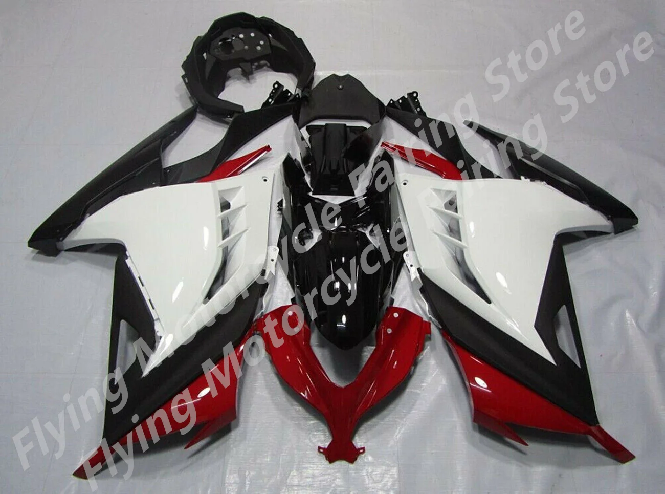 White-Black-red-Bodywork-For-Kawasaki-ZX300r-2013-2015-Plastic-Fairings ...