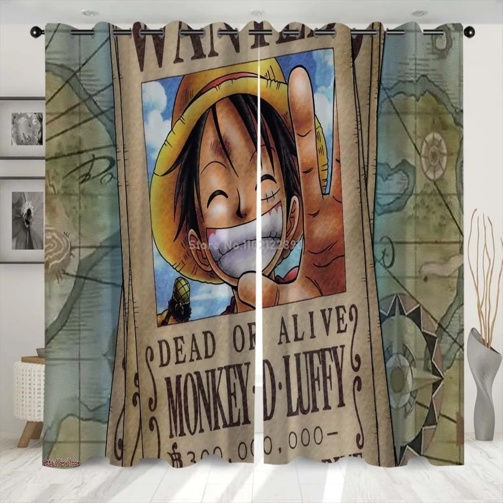 One-Piece-Blackout-Curtains-for-Window-Children-Cartoon-Luffy-Bedroom ...